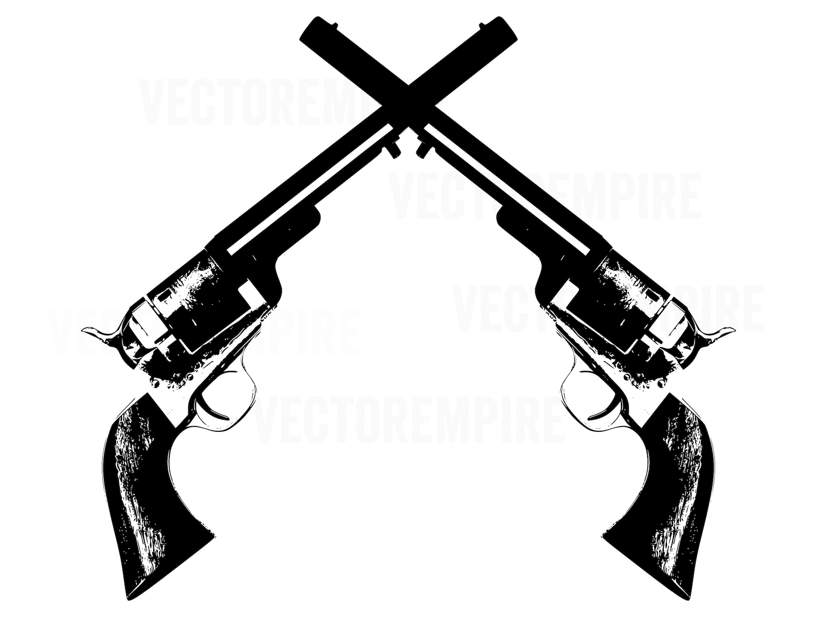 Revolver SVG - Wild West SVG - Colt 45 Clip Art - Cowboy Gun EPS File ...