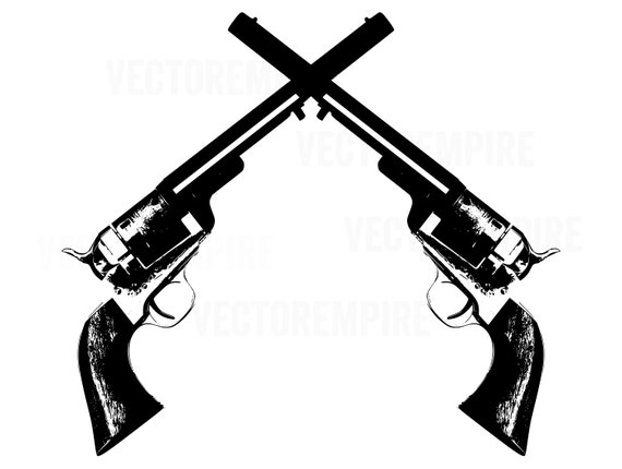 Revolver SVG Wild West SVG Colt 45 Clip Art Cowboy Gun | Etsy