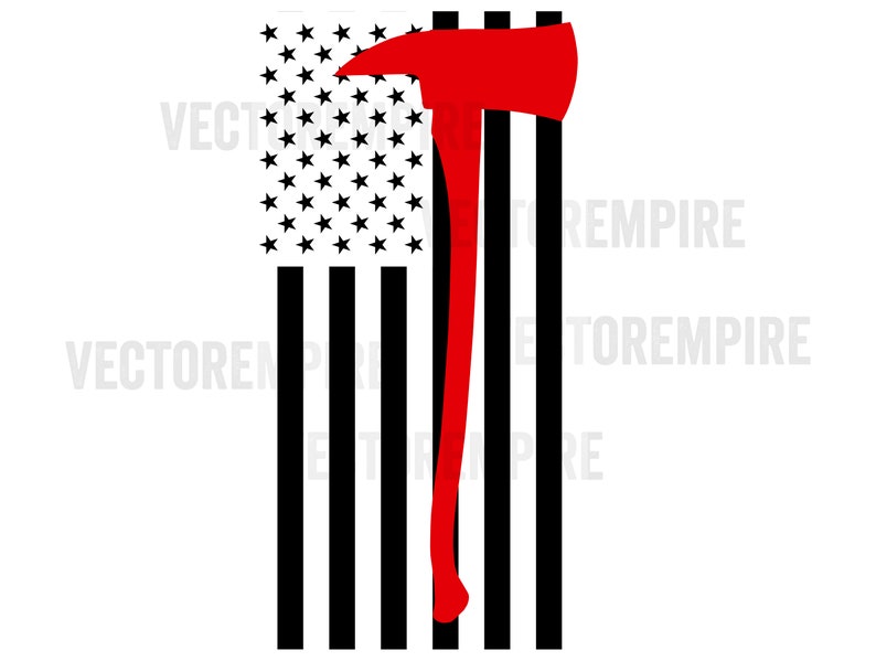 American Flag Firefighter SVG Thin Red Line SVG Fire - Etsy UK