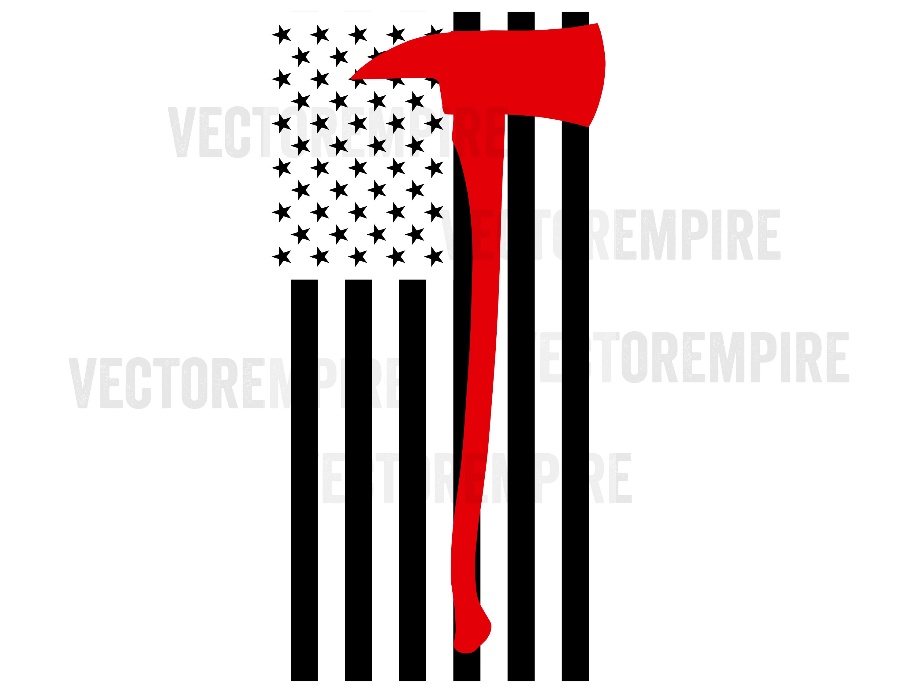 American Flag Firefighter SVG Thin Red Line SVG Fire - Etsy UK