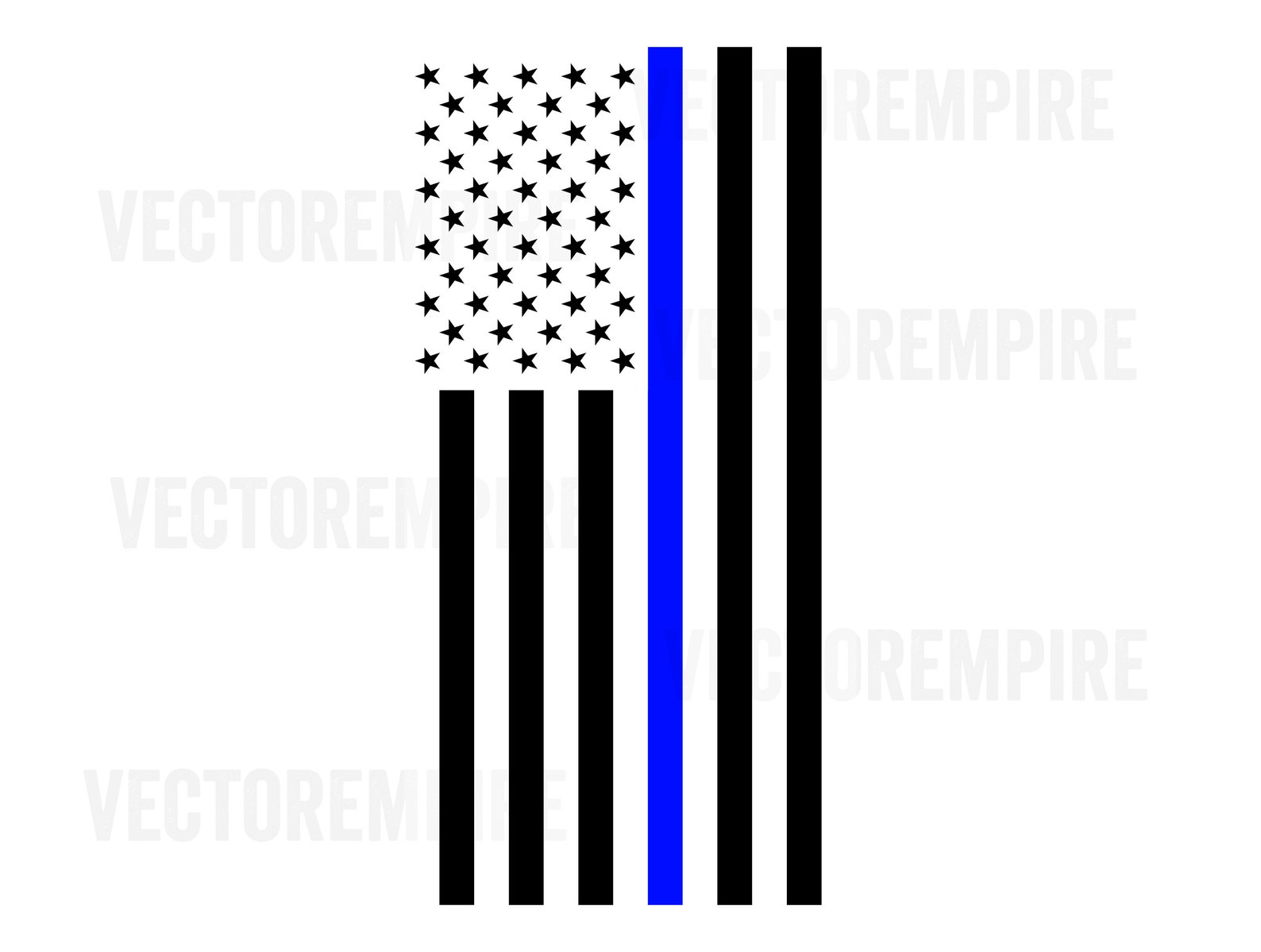 Thin Blue Line Flag SVG - American Flag SVG - Police Clip Art ...