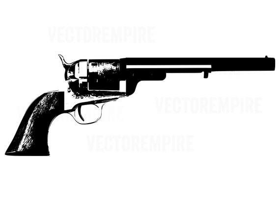 Western Revolver Drawing