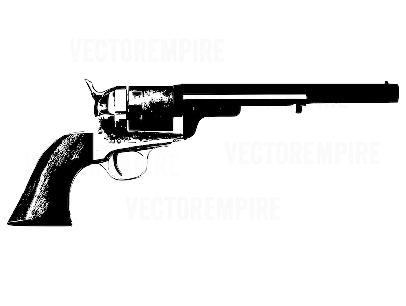 Revolver SVG Wild West SVG Revolver Clip Art Cowboy Gun EPS File ...