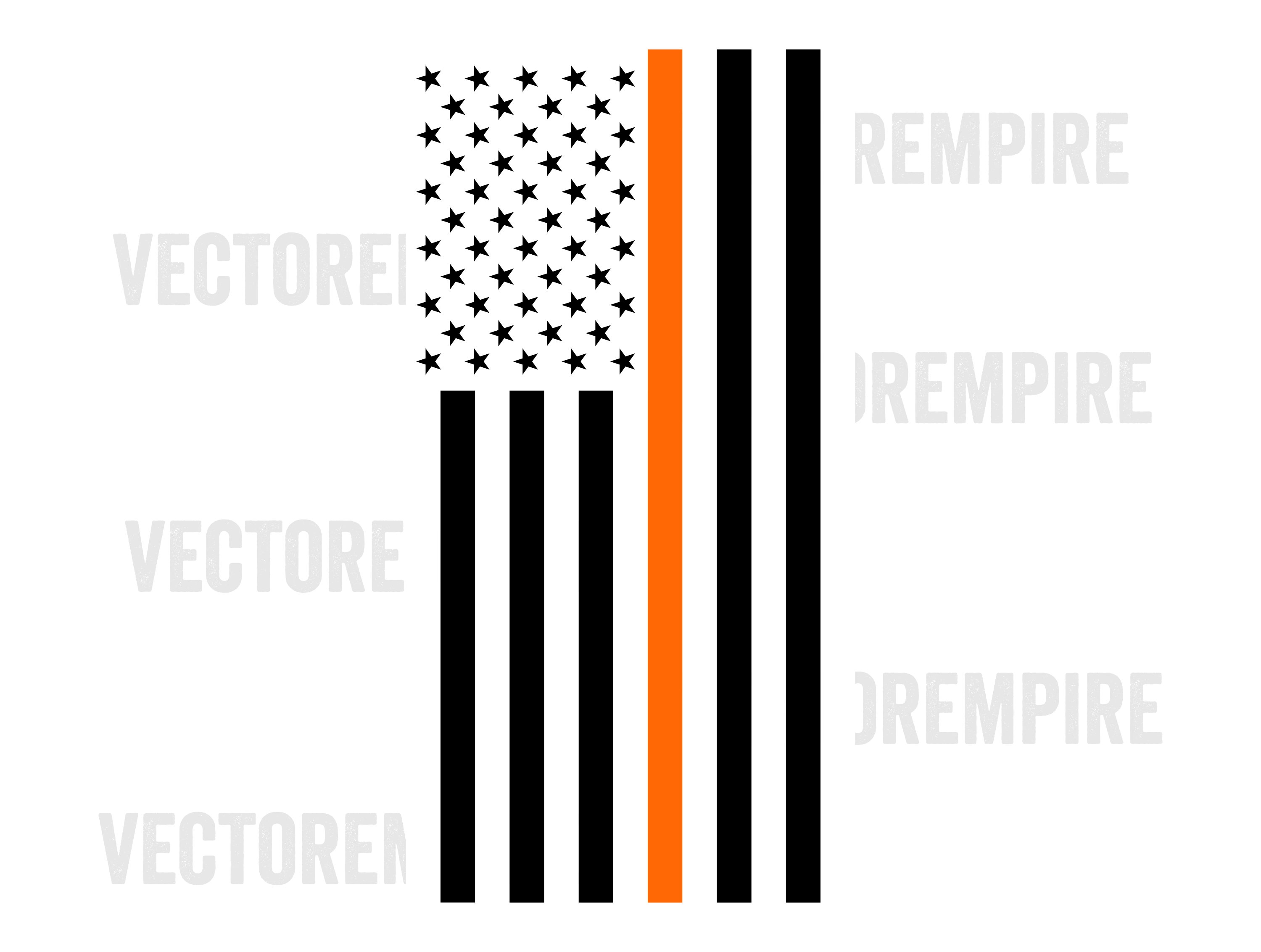 Thin Orange Line Flag SVG American Flag SVG Search and - Etsy
