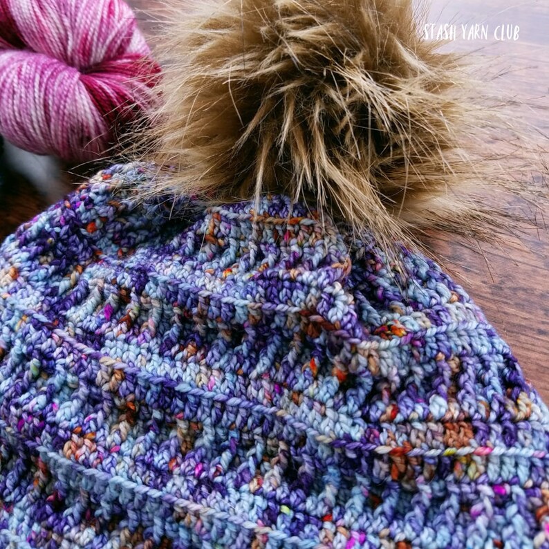 Sock Yarn Crochet Hat Pattern | Stella Beanie | Stash Yarn Club ...