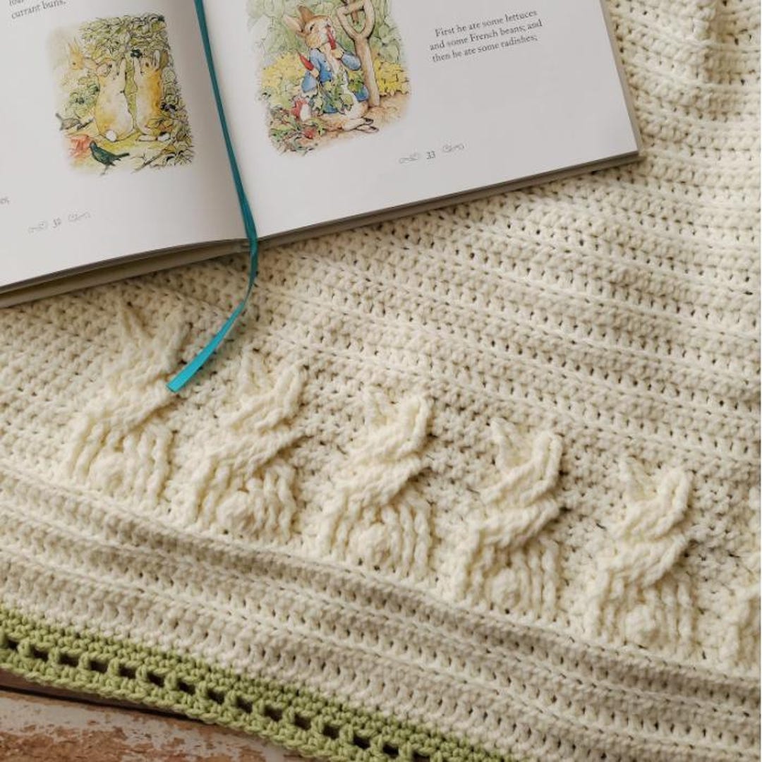 Snuggle Bunny Crochet Cable Baby Blanket Pattern PDF - Etsy