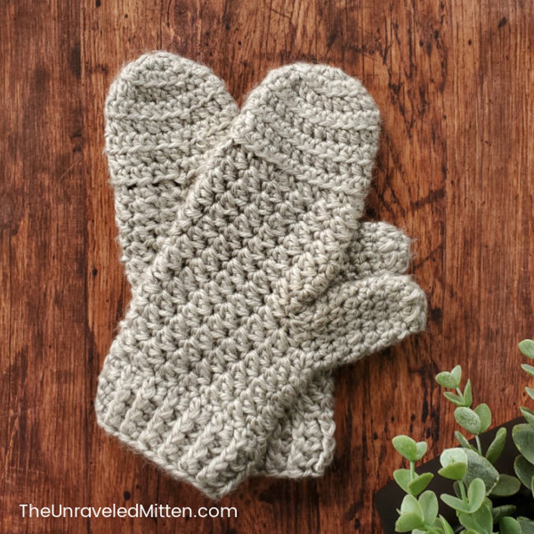 Simple Textured Crochet Mitten Pattern | Moon Dance Mittens | Adult ...