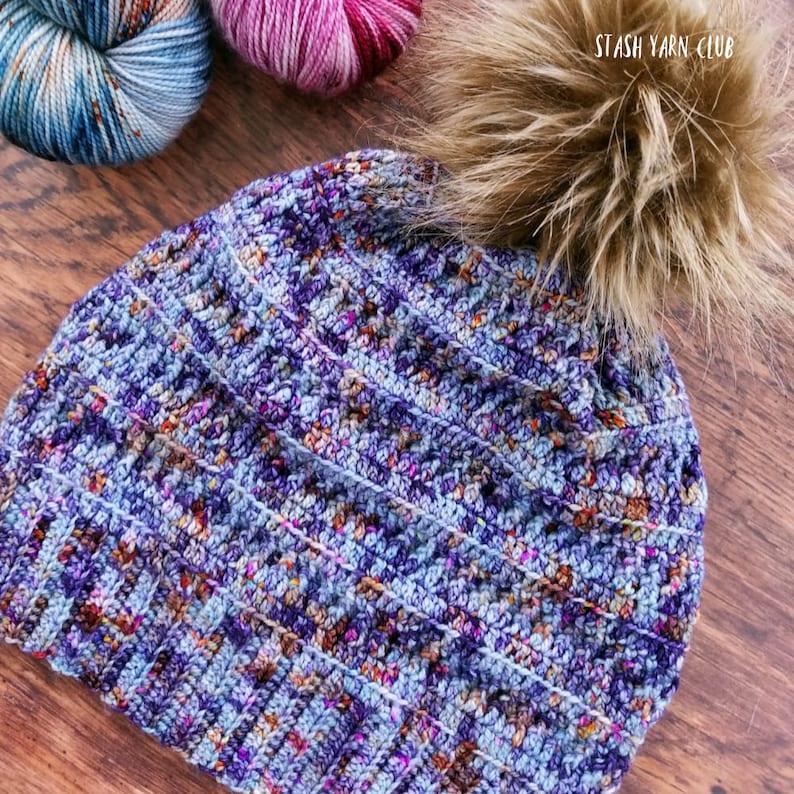 Sock Yarn Crochet Hat Pattern | Stella Beanie | Stash Yarn Club ...