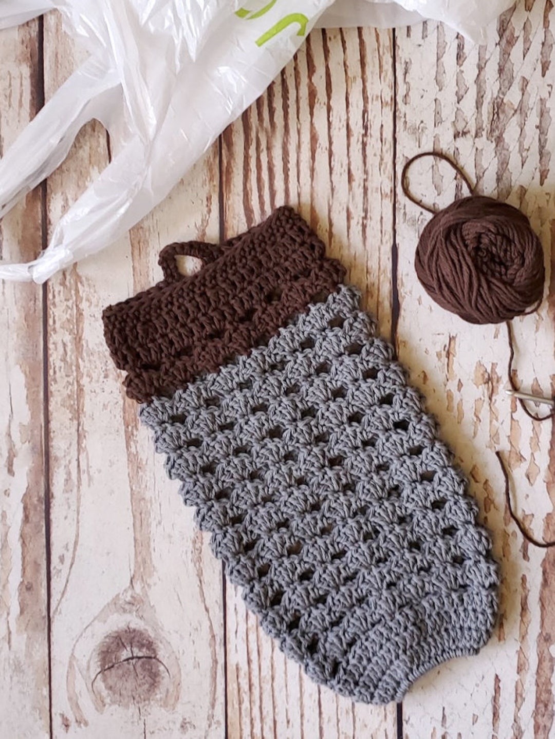 Plastic Bag Holder Crochet Pattern | Grocery Bag Keeper and Dispenser ...