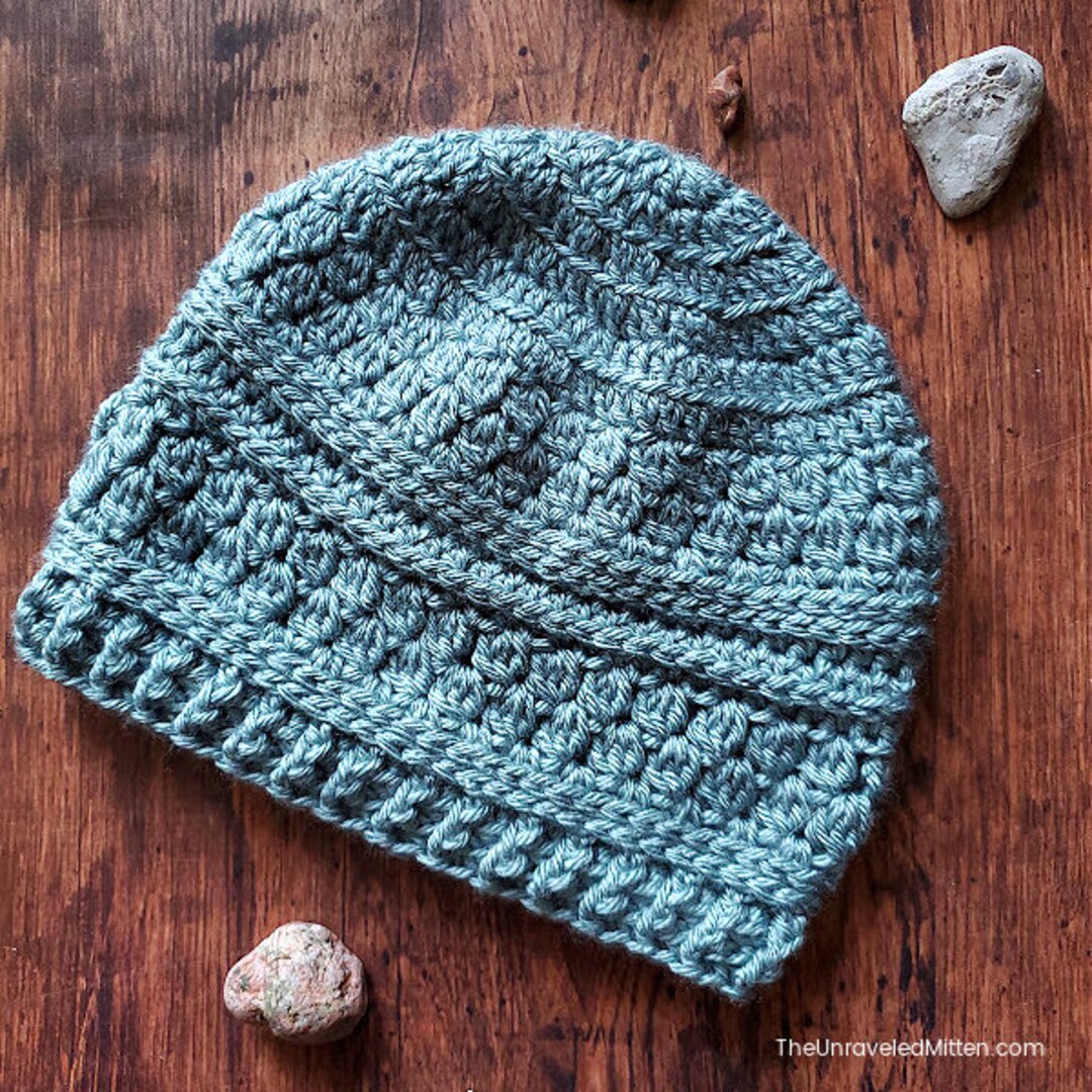 Cluster Stitch Crochet Hat Pattern - Leland Beanie - Adult Size - Etsy