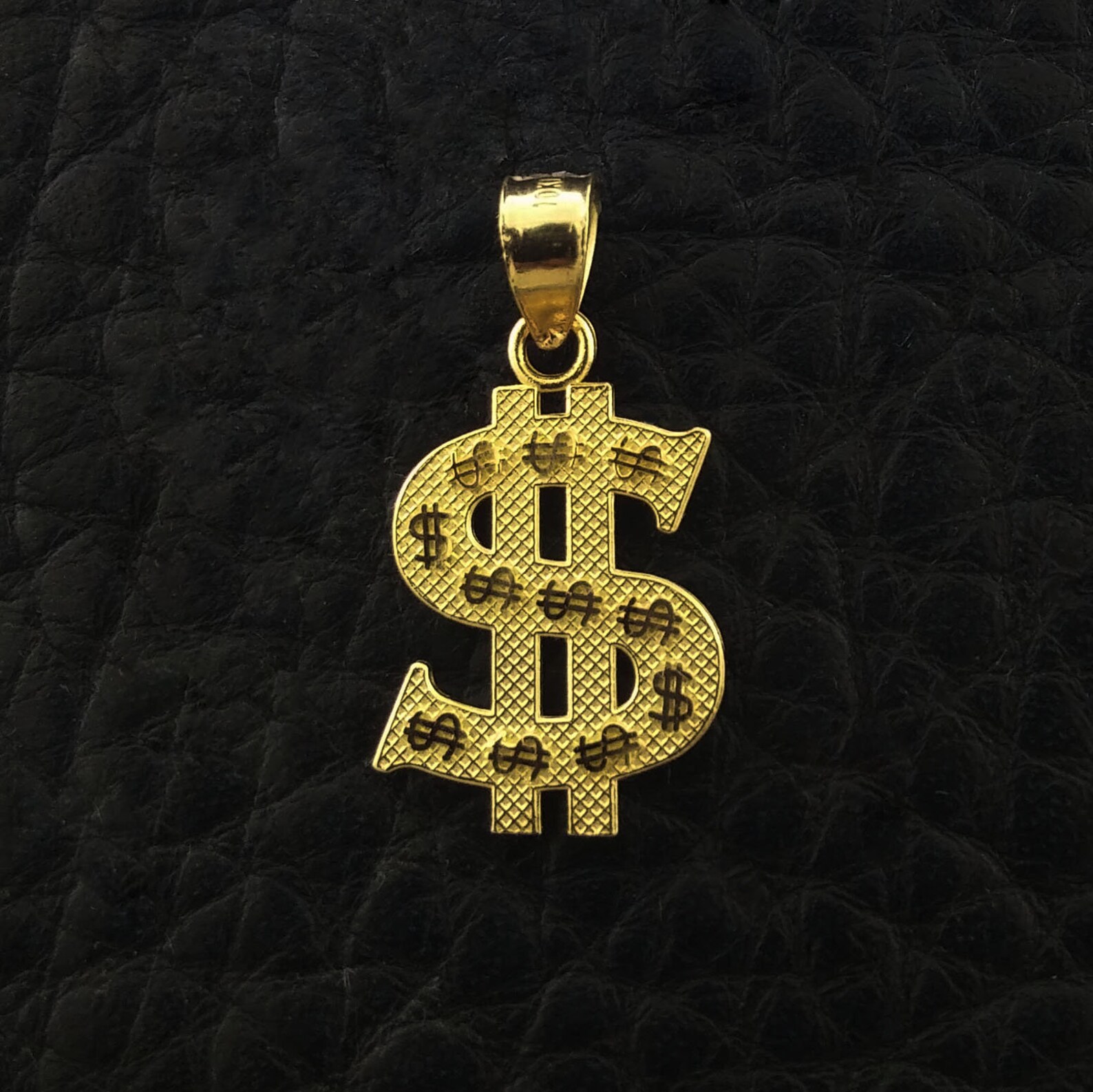Dollar Sign Charm, Gold Dollar Sign Charm, Solid Gold Dollar Pendant ...