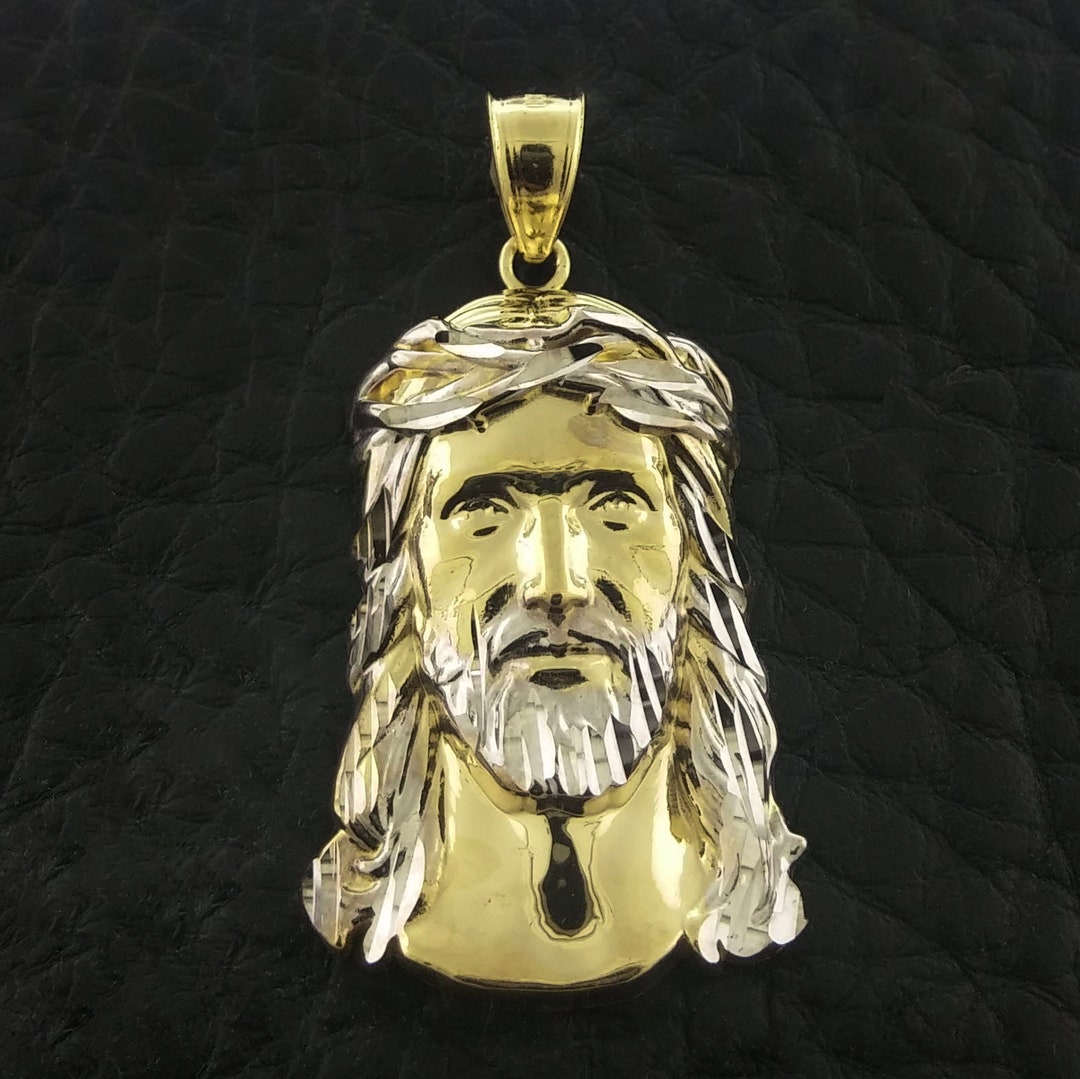 Jesus Pendant, Gold Jesus Pendant, Yellow Gold Jesus Pendant, 10k Jesus ...