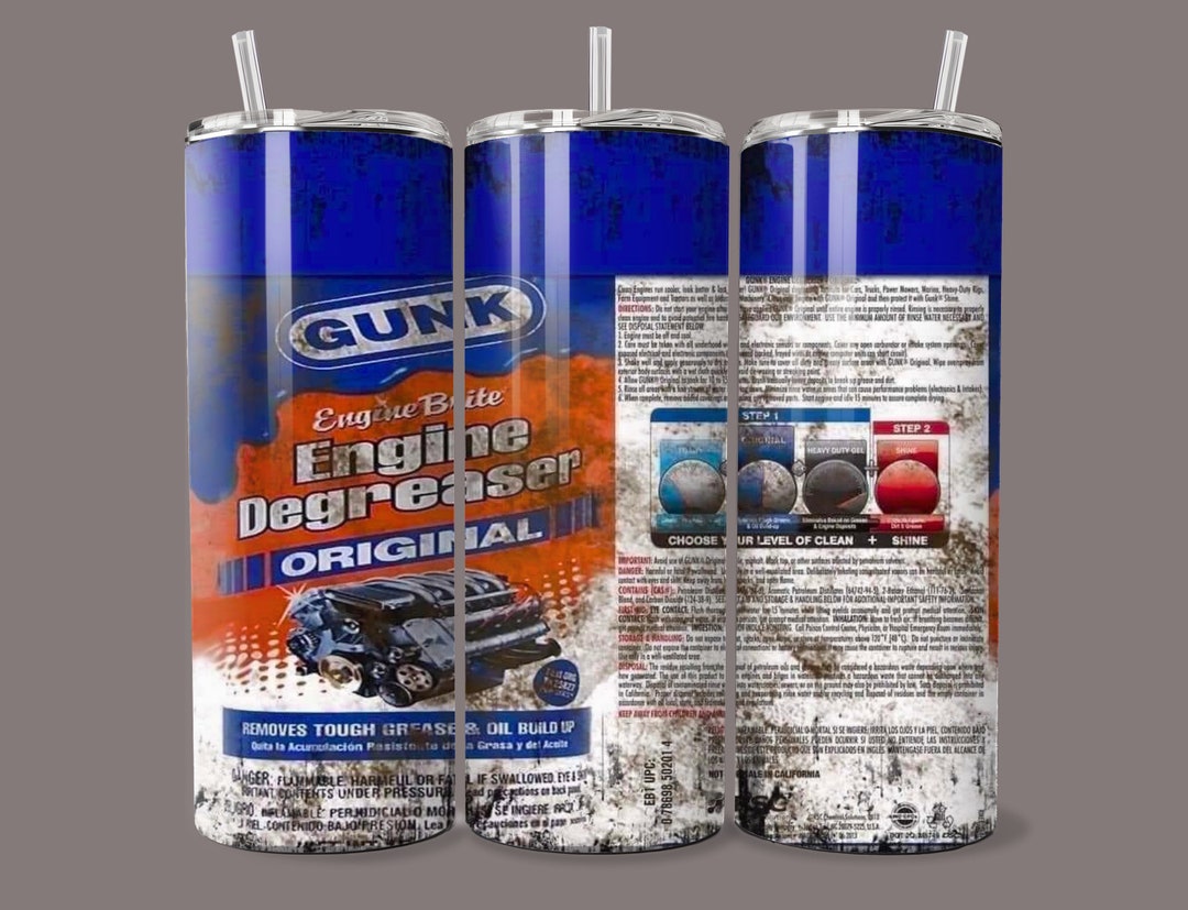 Gunk Engine Degreaser 20oz Stainless Steel Tumbler, Humor, Shop Talk ...