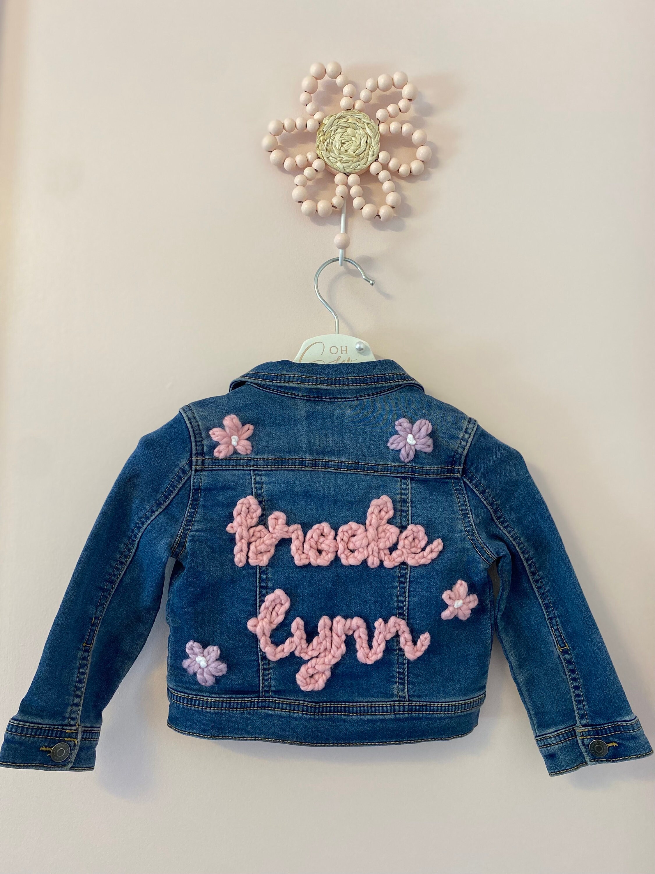 Girl Baby & Toddler Jean Jacket Custom Embroidered - Etsy