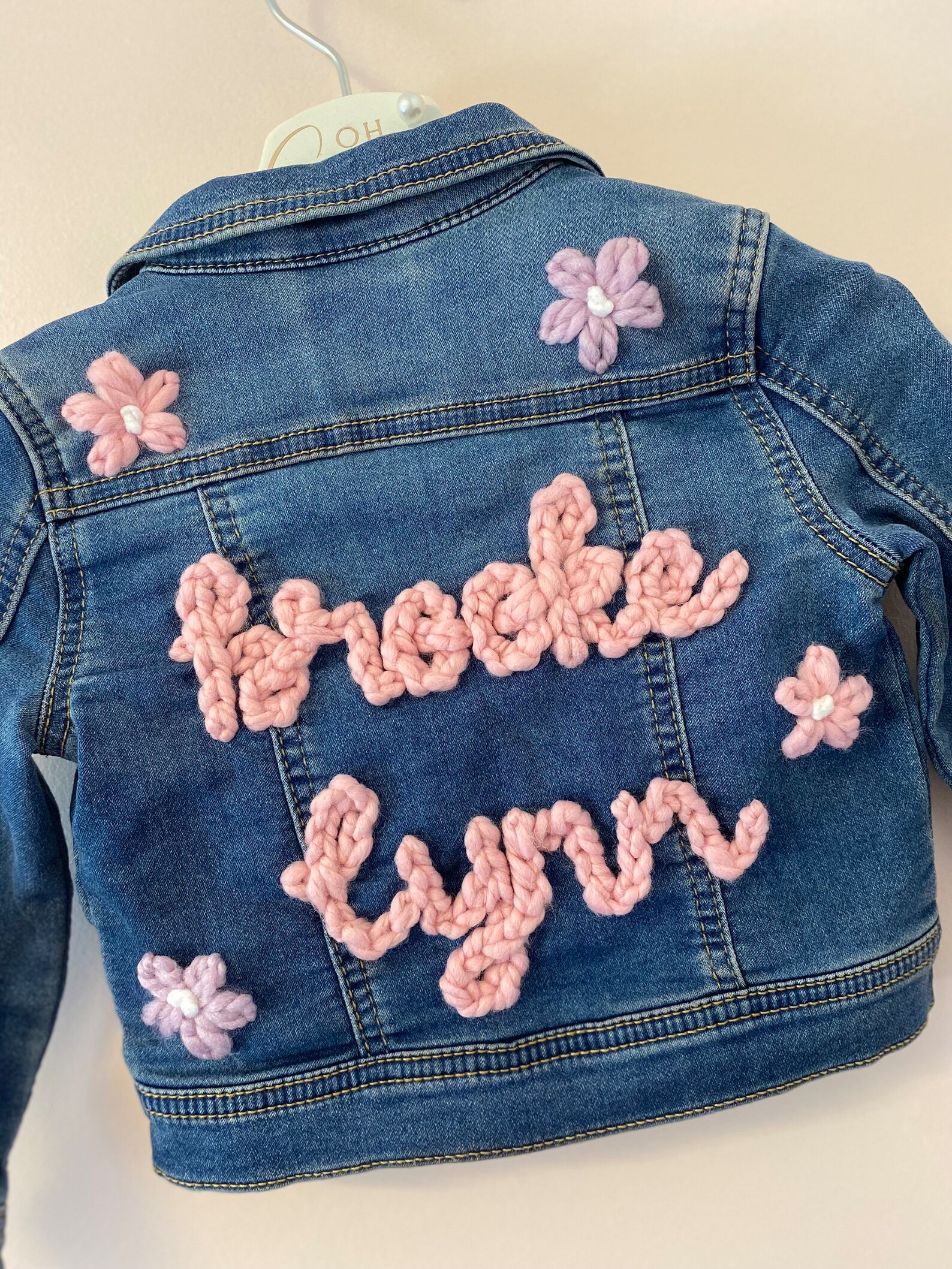 Girl Baby & Toddler Jean Jacket Custom Embroidered - Etsy