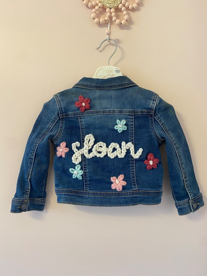 Girl Baby & Toddler Jean Jacket Custom Embroidered - Etsy