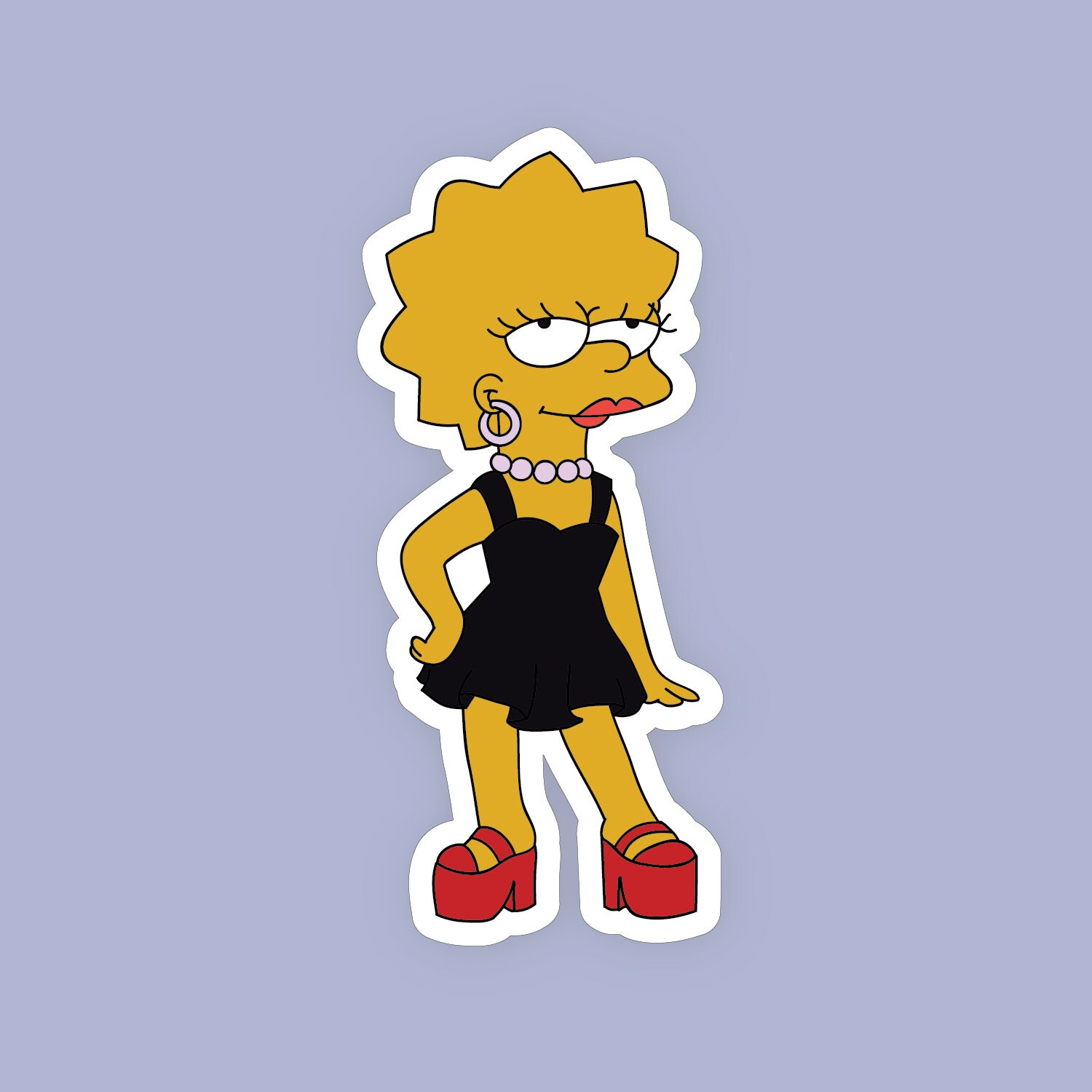 Lisa Simpson sticker/The Simpsons sticker/Funny sticker/Funny | Etsy