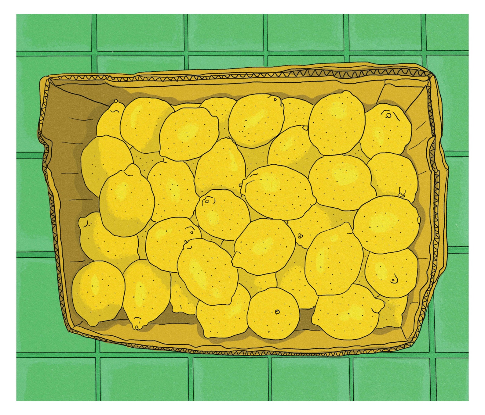 Lemons Box Art Print | Etsy