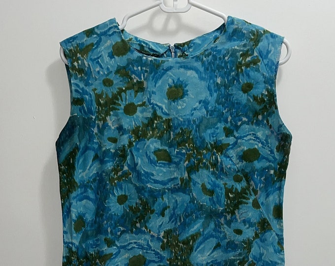 60s-70s WILD FLORAL Print Cotton Dress to Wear or to Salvage Fabric - Etsy