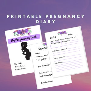 My Pregnancy Book, Printable Pregnancy Diary, Pregnancy Countdown, New ...