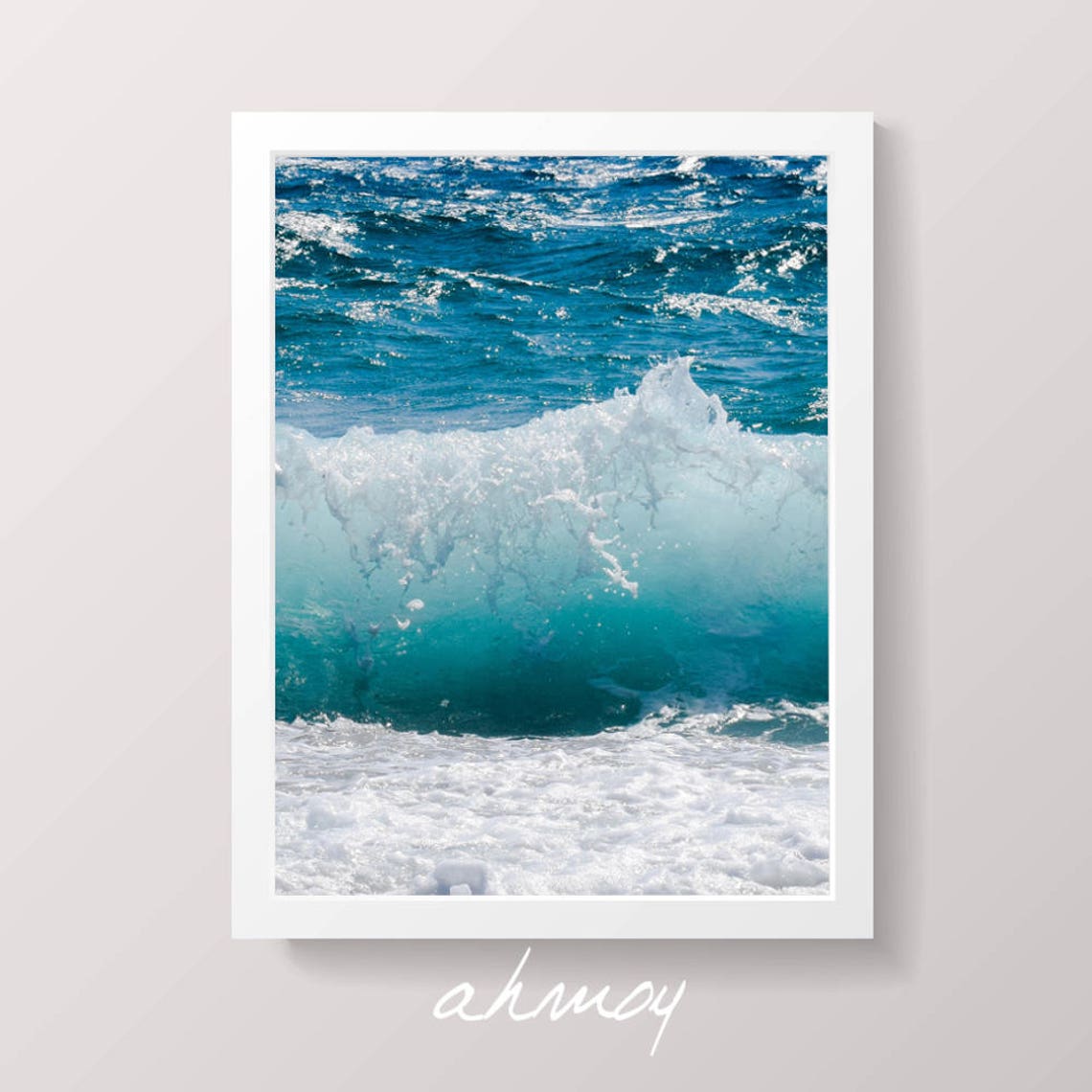 Beach Waves Prints, Large Printable Ocean Art, Coastal Wall Art, Beach ...