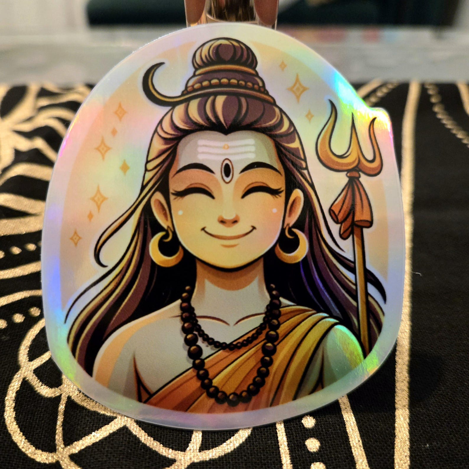 Cute Shiva Sticker - Holographic Effect - Etsy