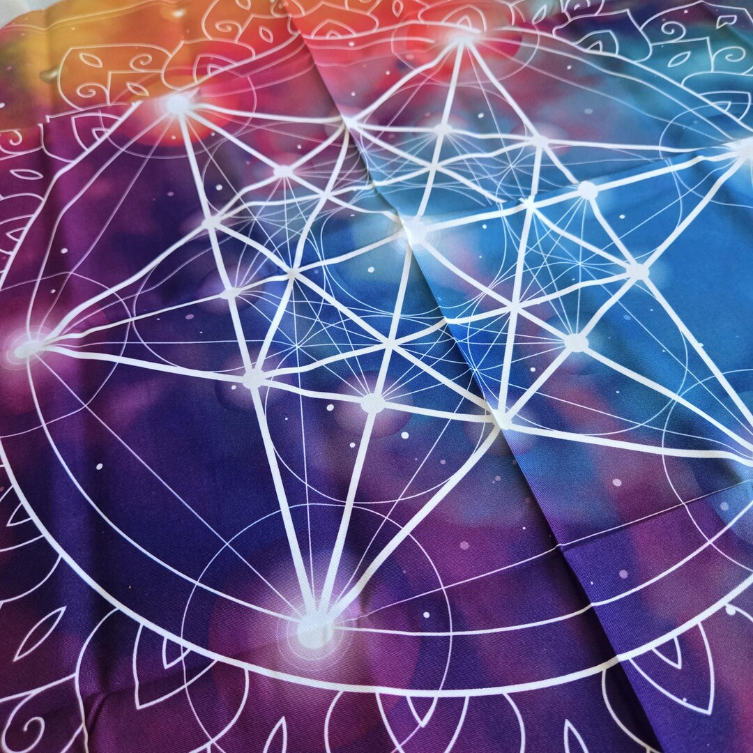 Crystal Grid Tarot Reading Cloth, Altar Cloth, Meditation - Etsy