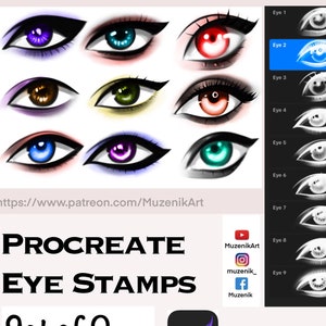 Procreate Eyes/ Procreate Eye Stamps/ Procreate Eye Brushes/ - Etsy