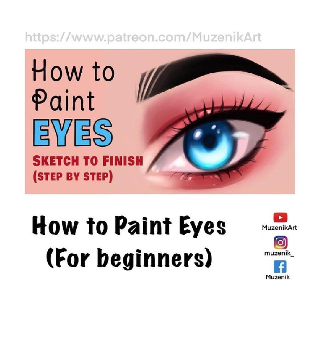 Procreate Tutorial/how to Paint Eyes -procreate Step by Step (for ...