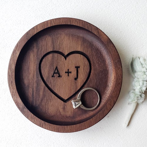 Wood Tray / Black Walnut / Small Ring Trinket Dish - Etsy