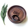 Wood Ring Dish / Black Walnut / Initials Date - Etsy