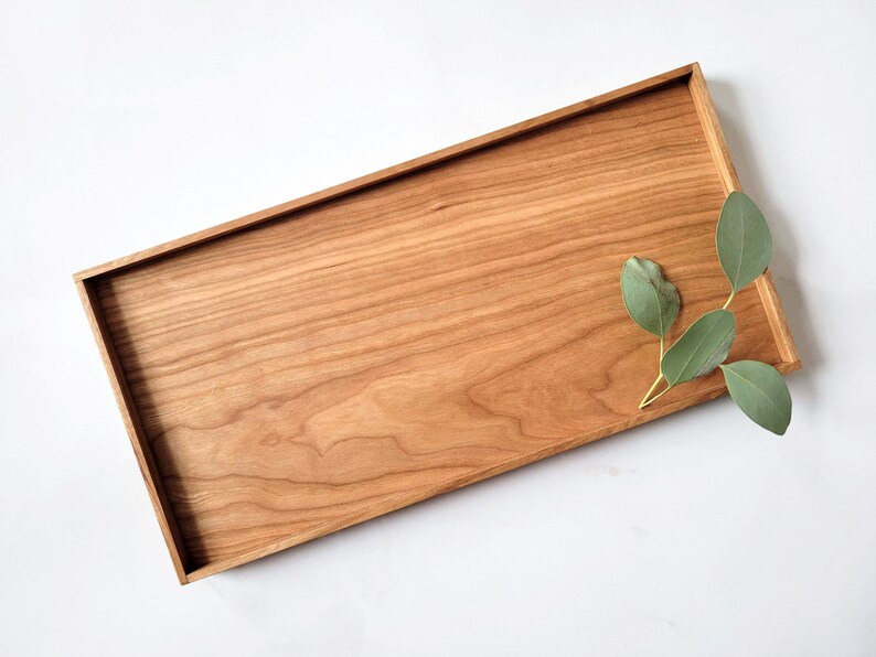 Wood Tray / Cherry / Shallow Valet + Catchall Tray - Etsy