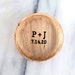 Wood Ring Dish / Maple / Initials Date - Etsy