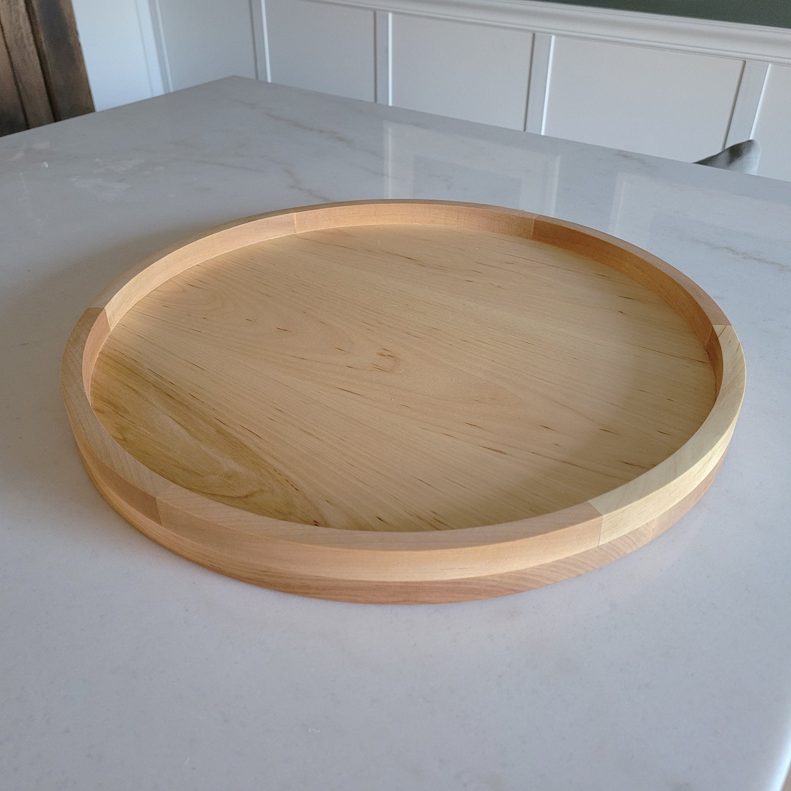 Round Wood Tray / Birch / Circle Coffee Table + Ottoman Tray ...