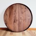 Extra Large Round Wood Tray / Black Walnut / Circle Coffee Table ...