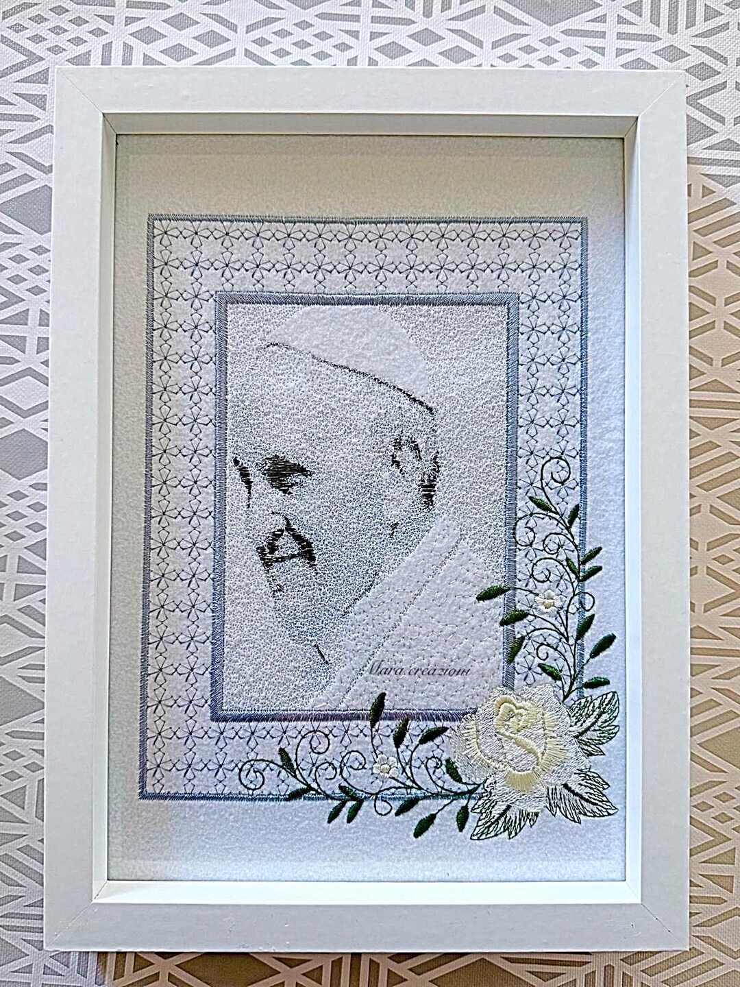 Embroidered Picture of Pope Francis - Etsy