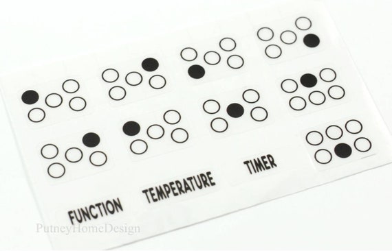 White Print 4 & 5 Hob Adhesive Oven Stove Knob Switch Sticker Label ...