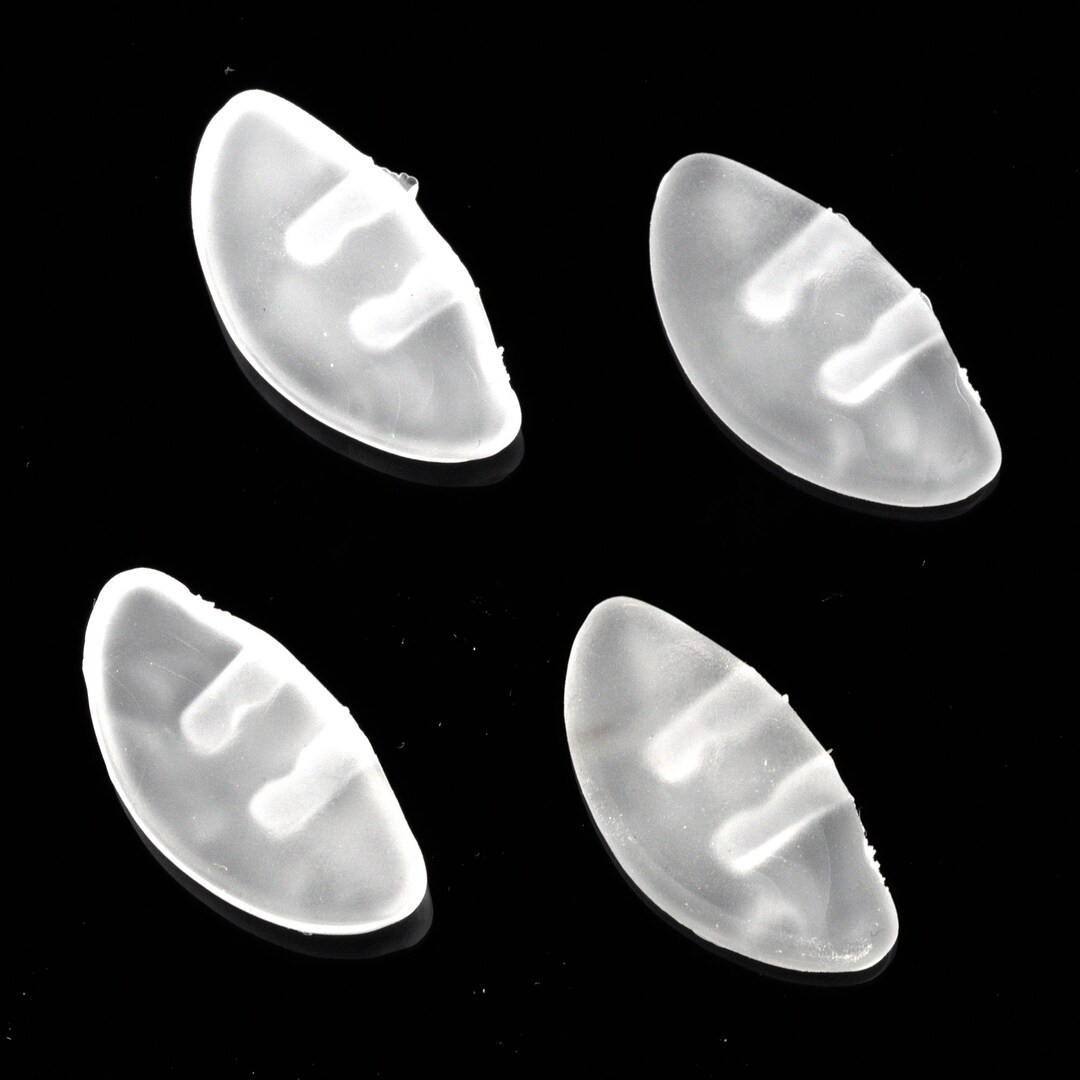 4pcs D Shaped Nose Pads Frosted Silicone Push in Porsche Eyeglass ...