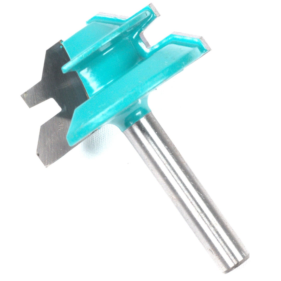 Mitre Lock 38mm Diameter 45 Degree 1/4 6.35mm Shank Corner Wood ...