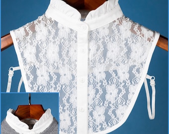 White Cotton False Upright Ruffle Lace Collar Design for Women - Etsy