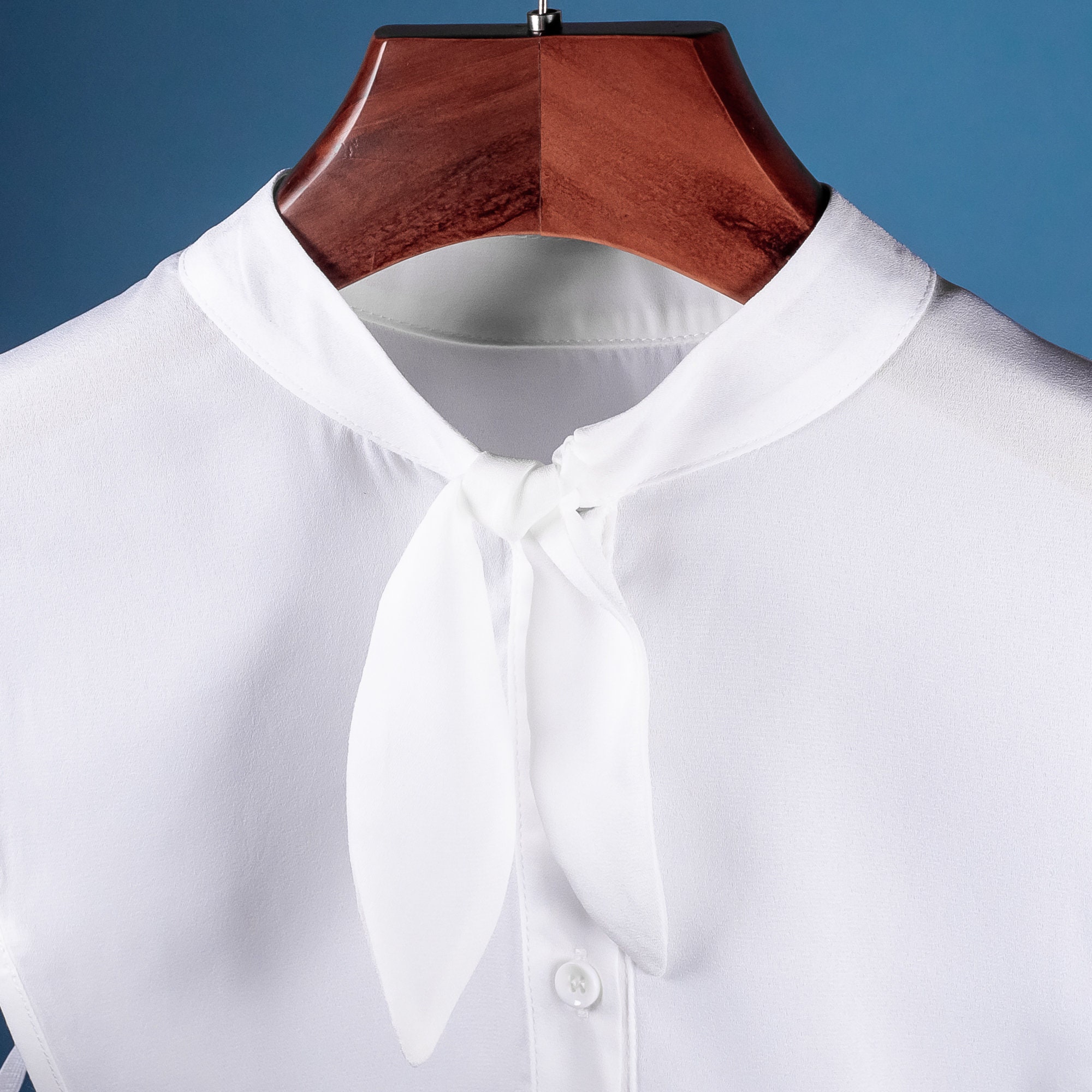 White False Satin Collar Sailor Tie Neck Design for Women Girl - Etsy