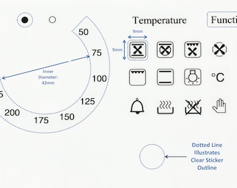 Oven Dial Stickers - Etsy