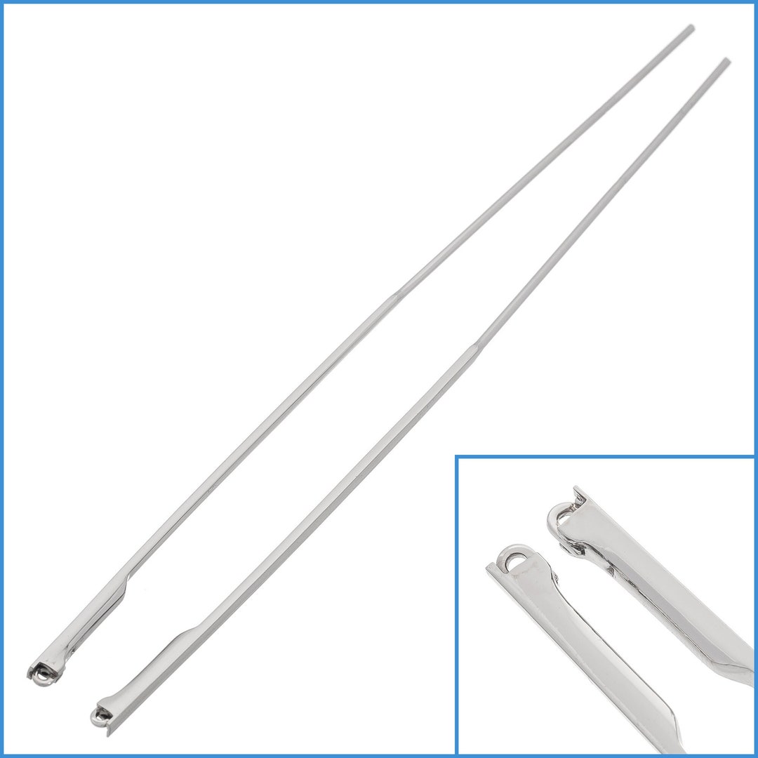 2pcs Silver 13cm Metal 2.8mm Temple Spring 0.8mm Hinge Eyeglass Arms ...