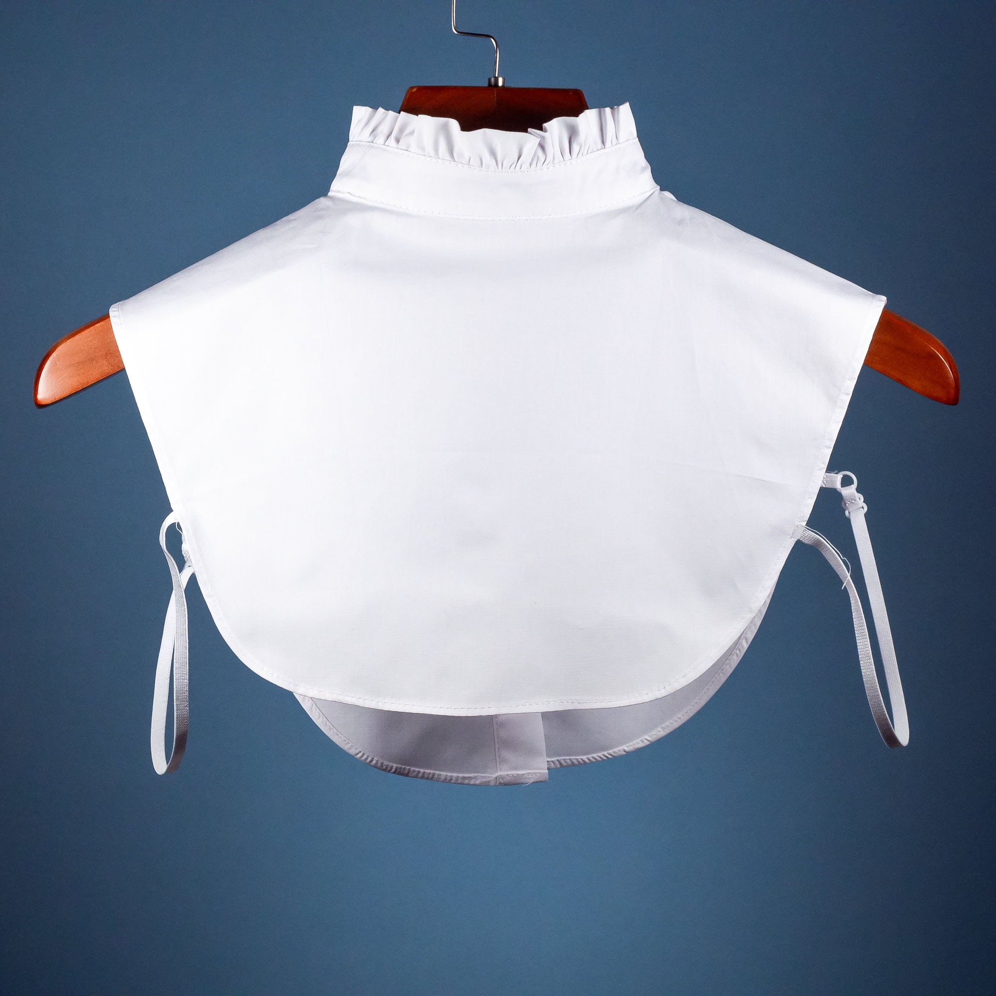 White Classic Cotton Ruffle False Upright Collar Design for - Etsy Israel