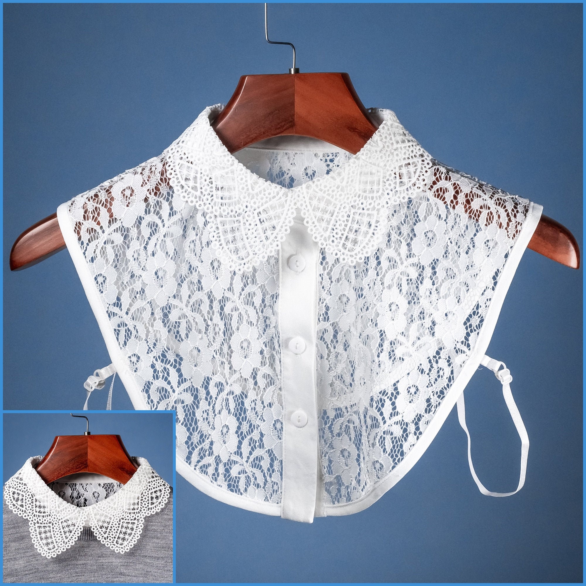 White Lace False Decorative Lace Collar Design for Women Girls - Etsy UK