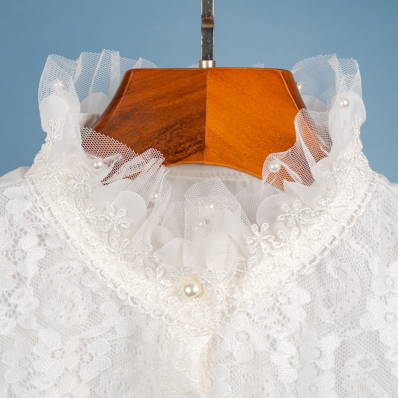 White Cotton False Upright Ruffle Lace Collar Design for Women - Etsy