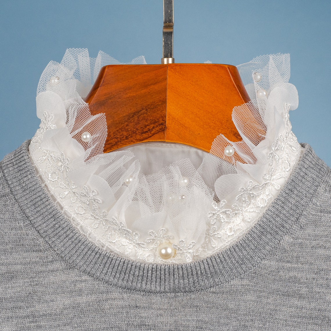 White Cotton False Upright Ruffle Lace Collar Design for Women - Etsy