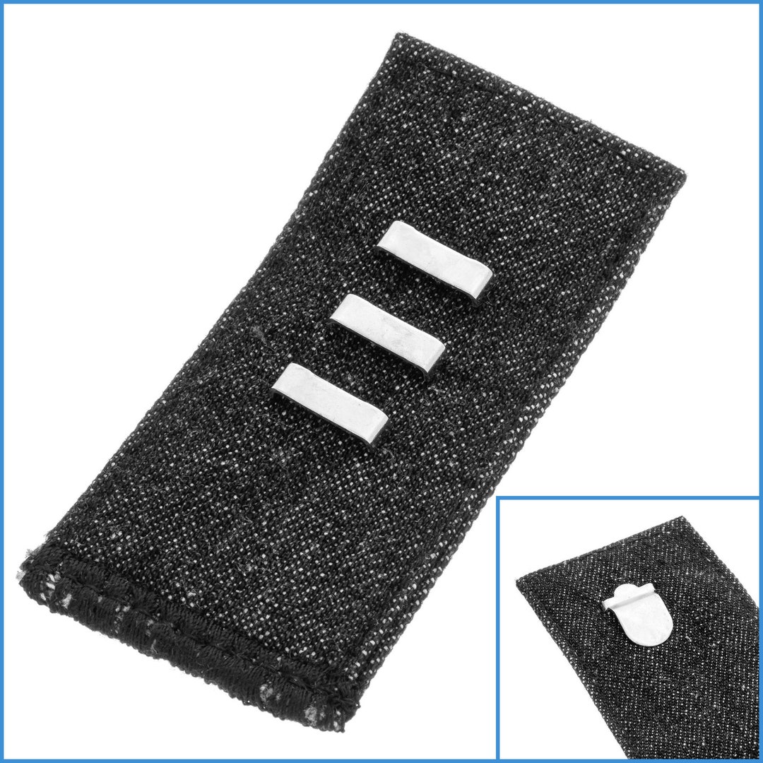 Black Denim Triple Hook and Loop Waist Extender for Pants Shorts Jeans ...