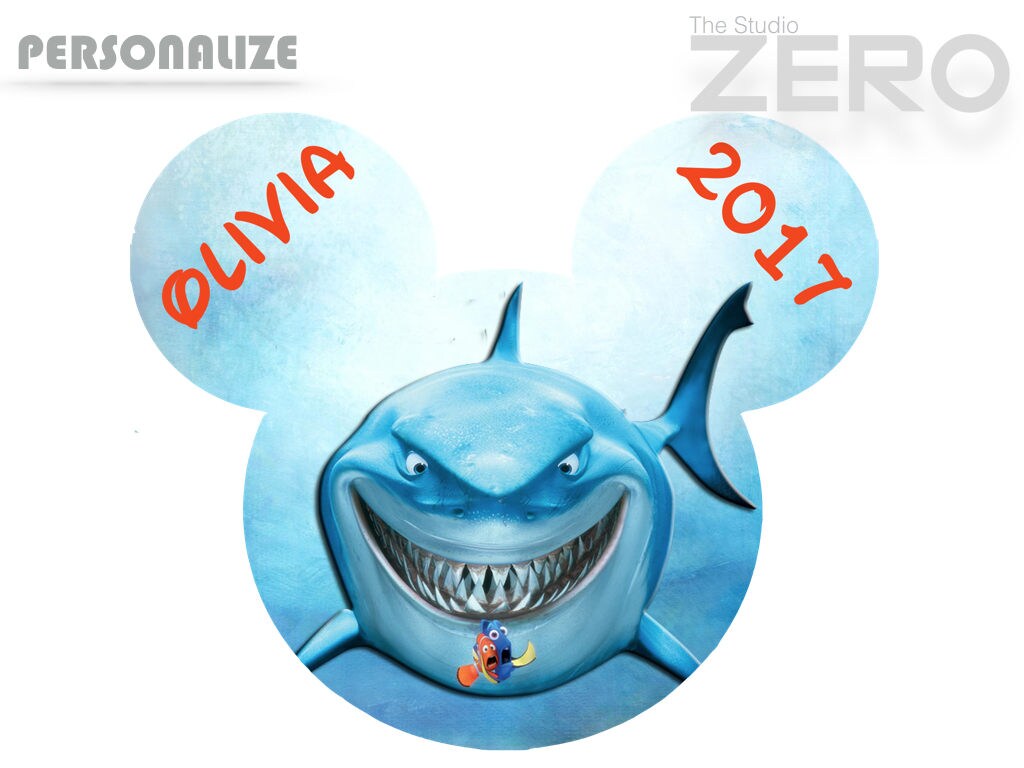 Disney Bruce Mickey Head Finding Nemo Clipart Personalize | Etsy