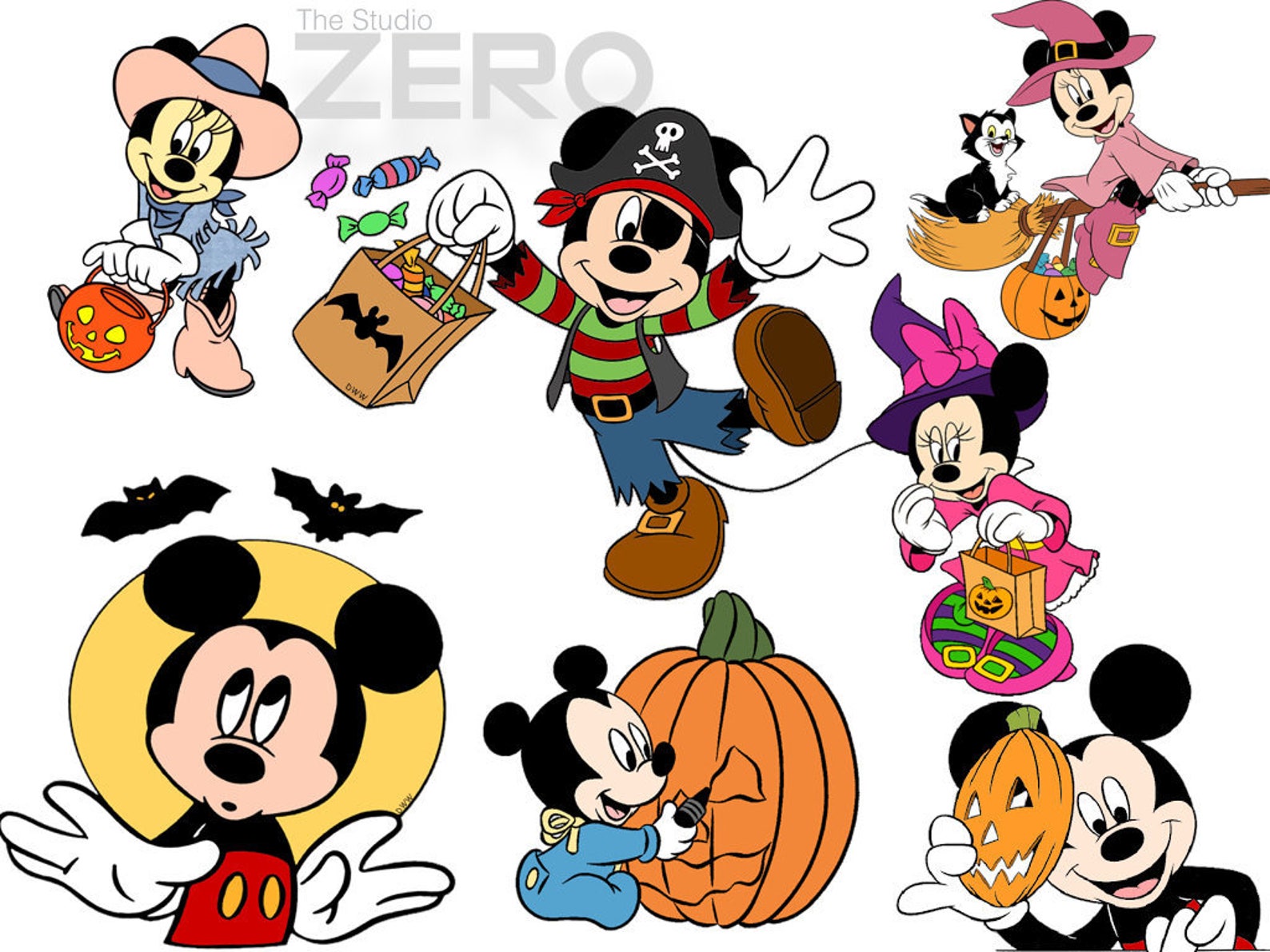 100 Halloween Clipart Disney Halloween Instant Download - Etsy